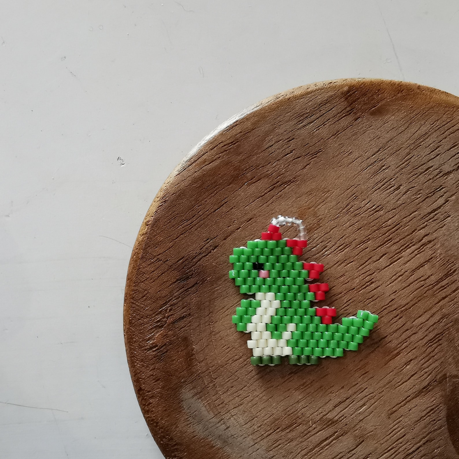Beaded Godzilla Stitch Marker / Progress Keeper for Knitting Crochet ...
