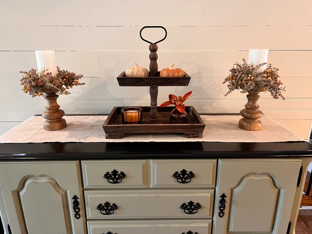 TIERED TRAY, Tiered Tray, Tiered Tray, Wood Tiered Tray, Kitchendecor ...