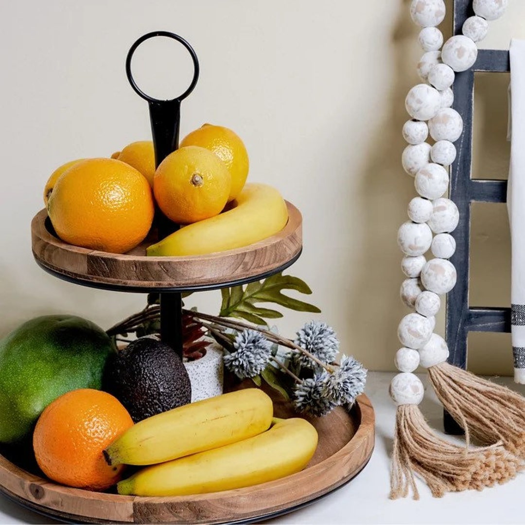 TIERED TRAY, Tiered Tray, Tiered Tray, Wood Tiered Tray, Kitchendecor ...