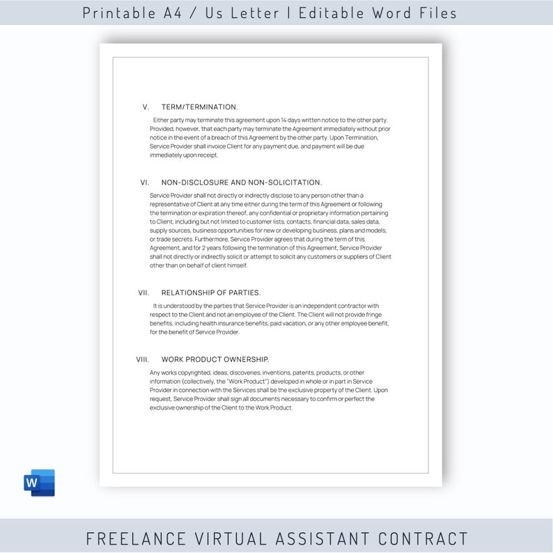 Virtual assistant client contract template - lasopaafrican
