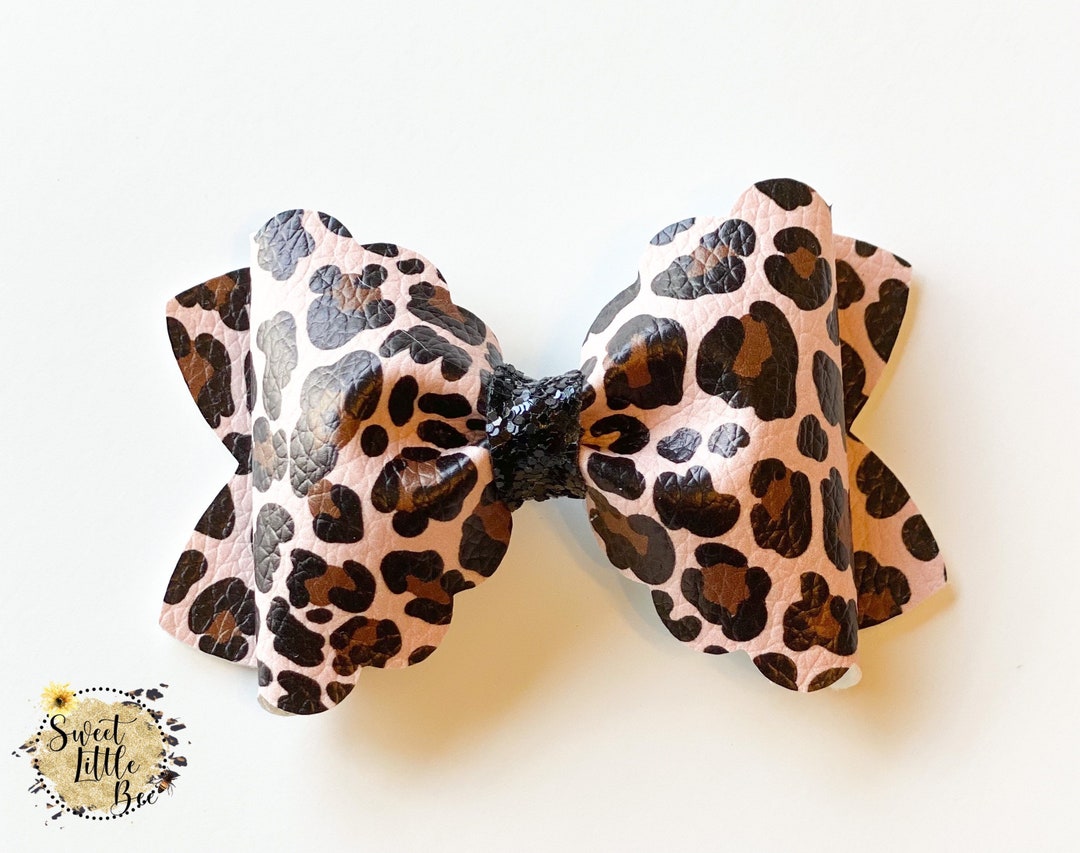 Leopard Print Hair Bow - Etsy