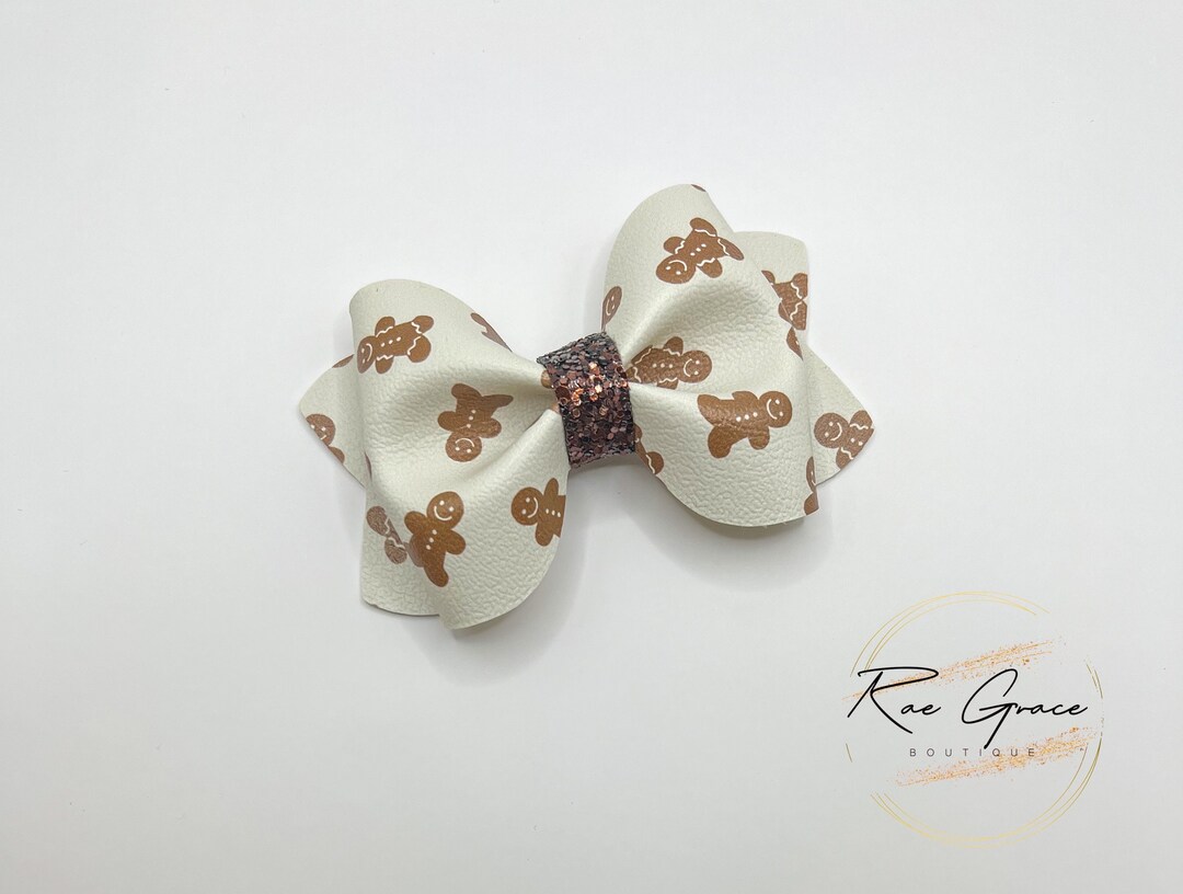Gingerbread Man Hair Bow / Christmas Hair Bow - Etsy