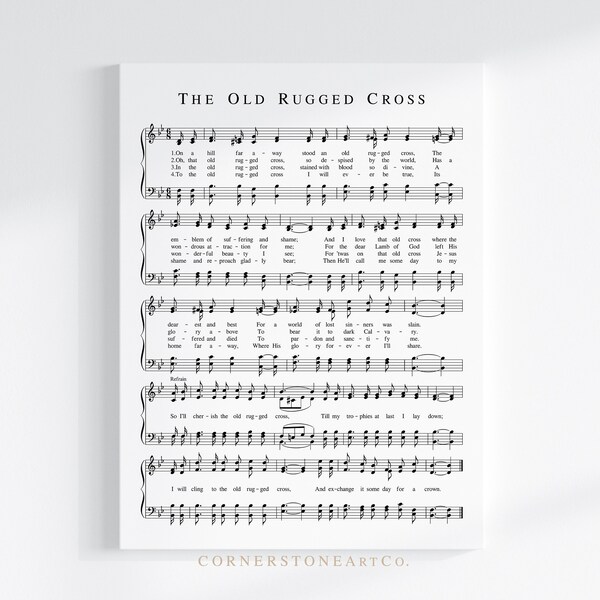 The Old Rugged Cross Printable - Etsy