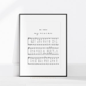 Be Thou My Vision / Hymn Wall Art / Hymn Print / Modern Hymn Art ...