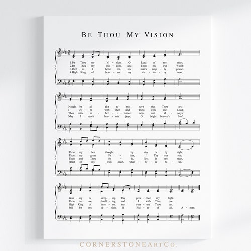 Be Thou My Vision Art Christian Wall Art Hymn Art Religious - Etsy