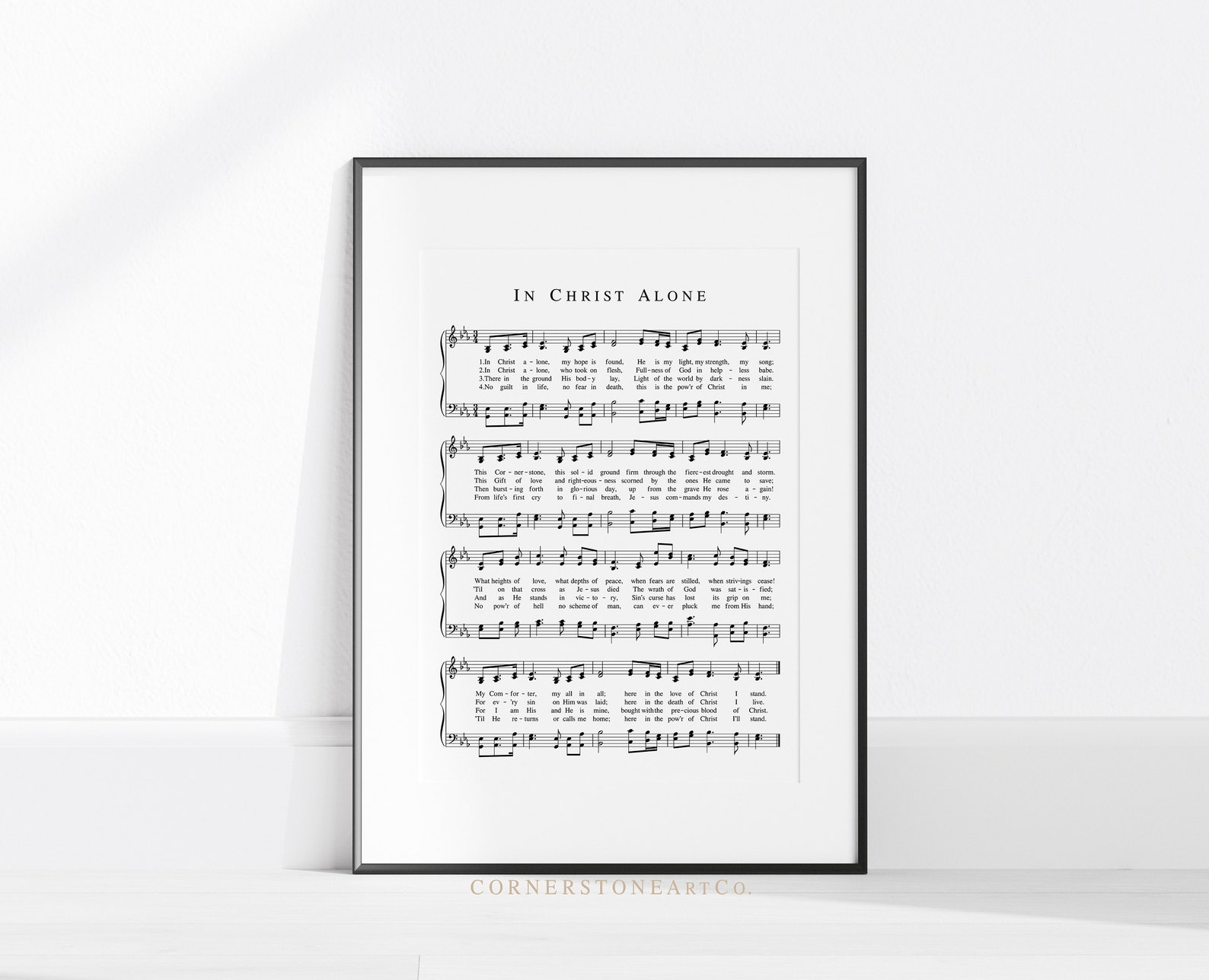 In Christ Alone / Hymn Print / Hymn Wall Art / Hymn Sheet | Etsy