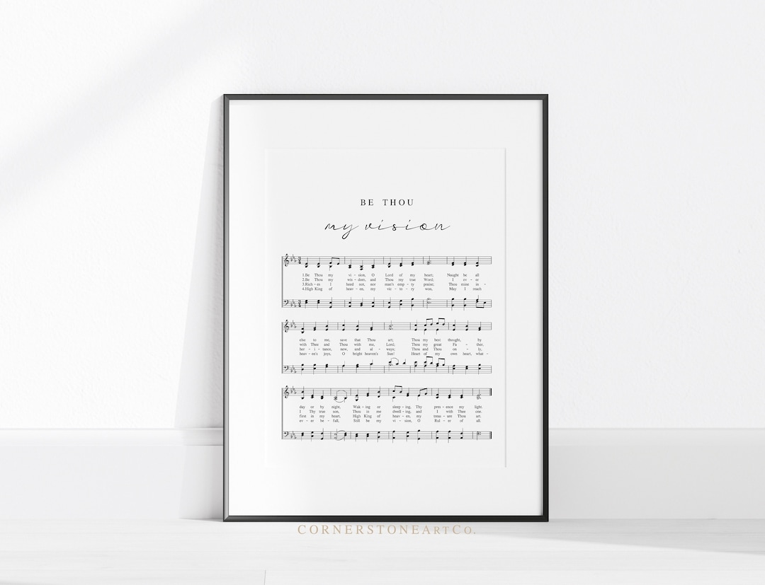 Be Thou My Vision / Hymn Wall Art / Hymn Print / Modern Hymn Art ...