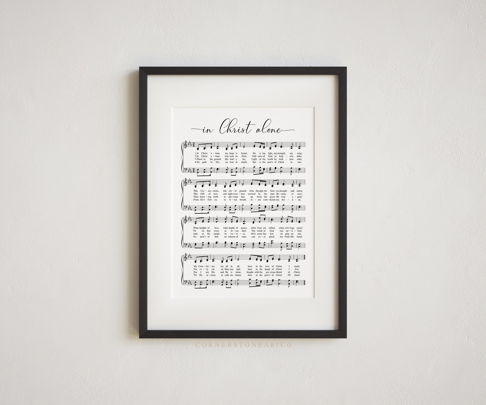 In Christ Alone / Hymn Prints / Hymn Wall Art / Hymn Decor / | Etsy