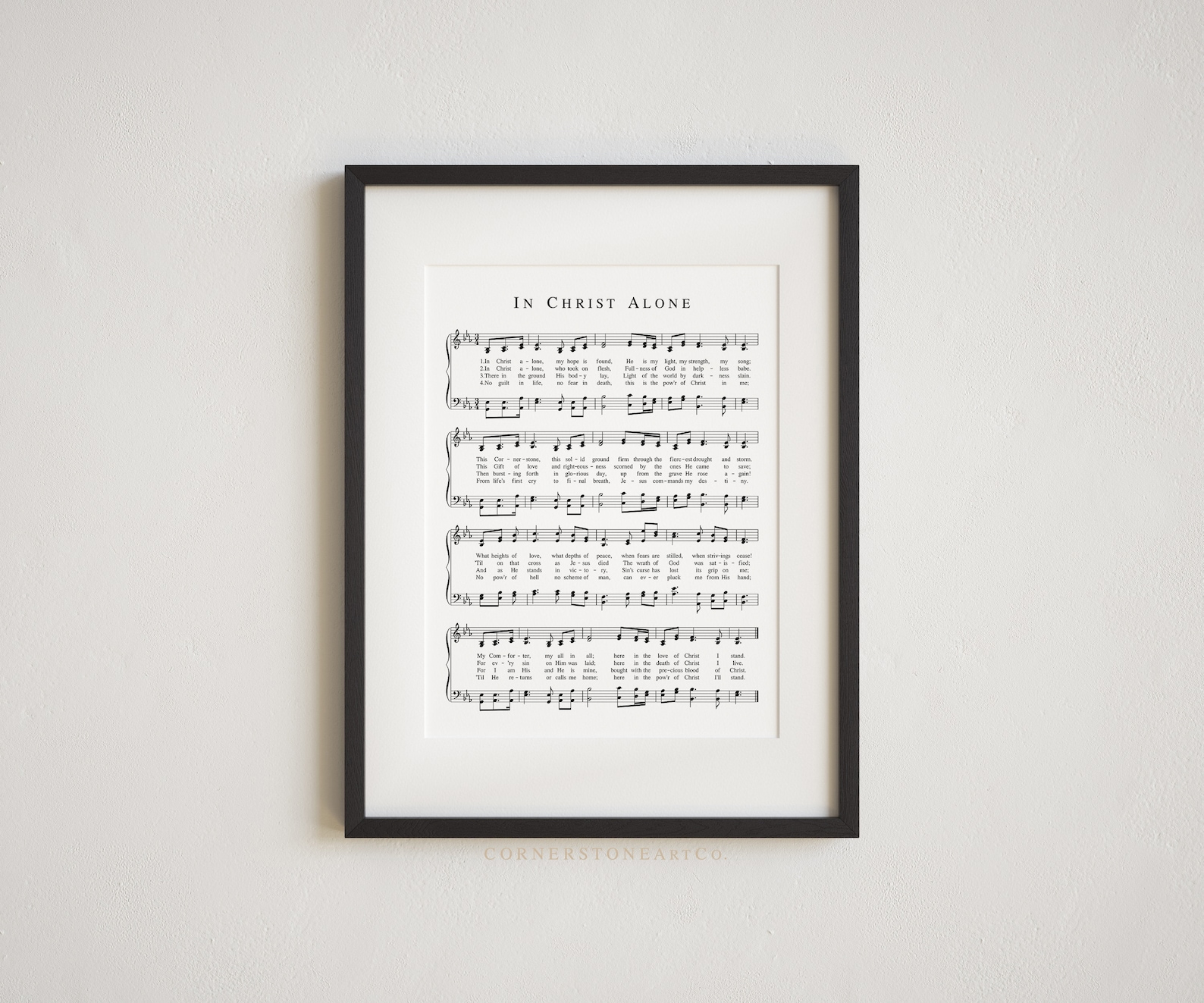 In Christ Alone / Hymn Print / Hymn Wall Art / Hymn Sheet - Etsy