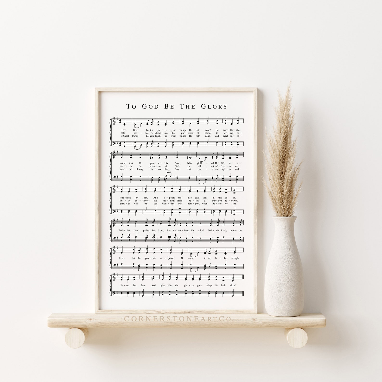 To God Be the Glory / Hymn Print / Hymn Wall Art / Hymn Sheet - Etsy