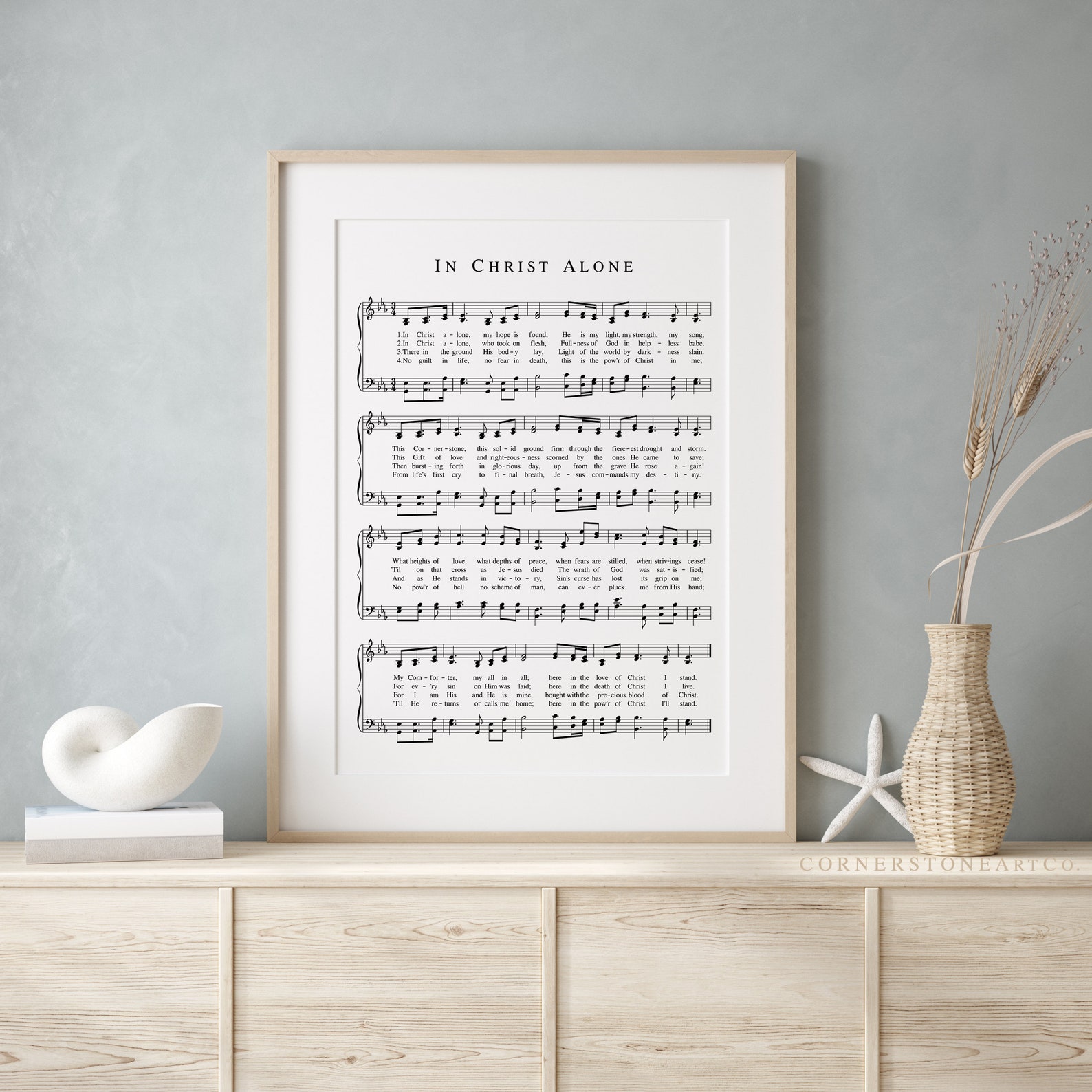 In Christ Alone / Hymn Print / Hymn Wall Art / Hymn Sheet | Etsy