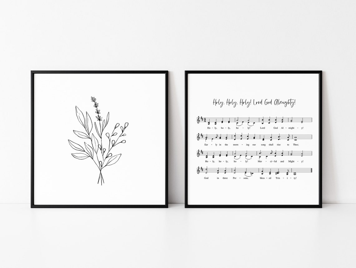 Holyholyholy Lord God Almighty/ Modern Printable Hymn Art/ | Etsy