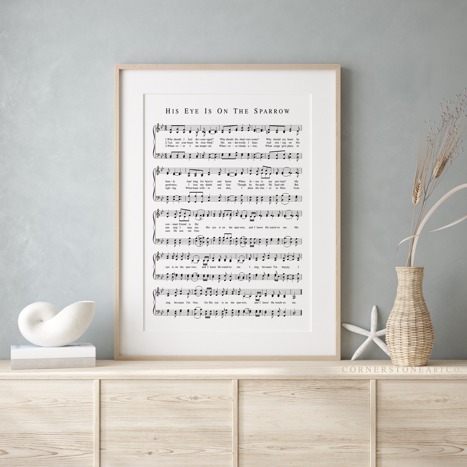 His Eye is on the Sparrow / Hymn Print / Hymn Wall Art / Hymn - Etsy