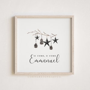 O Come, O Come Emmanuel / Christmas Wall Art Print / Christmas Home ...