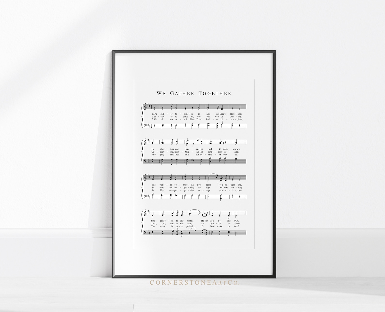 We Gather Together / Hymn Print / Hymn Wall Art / Thanksgiving - Etsy