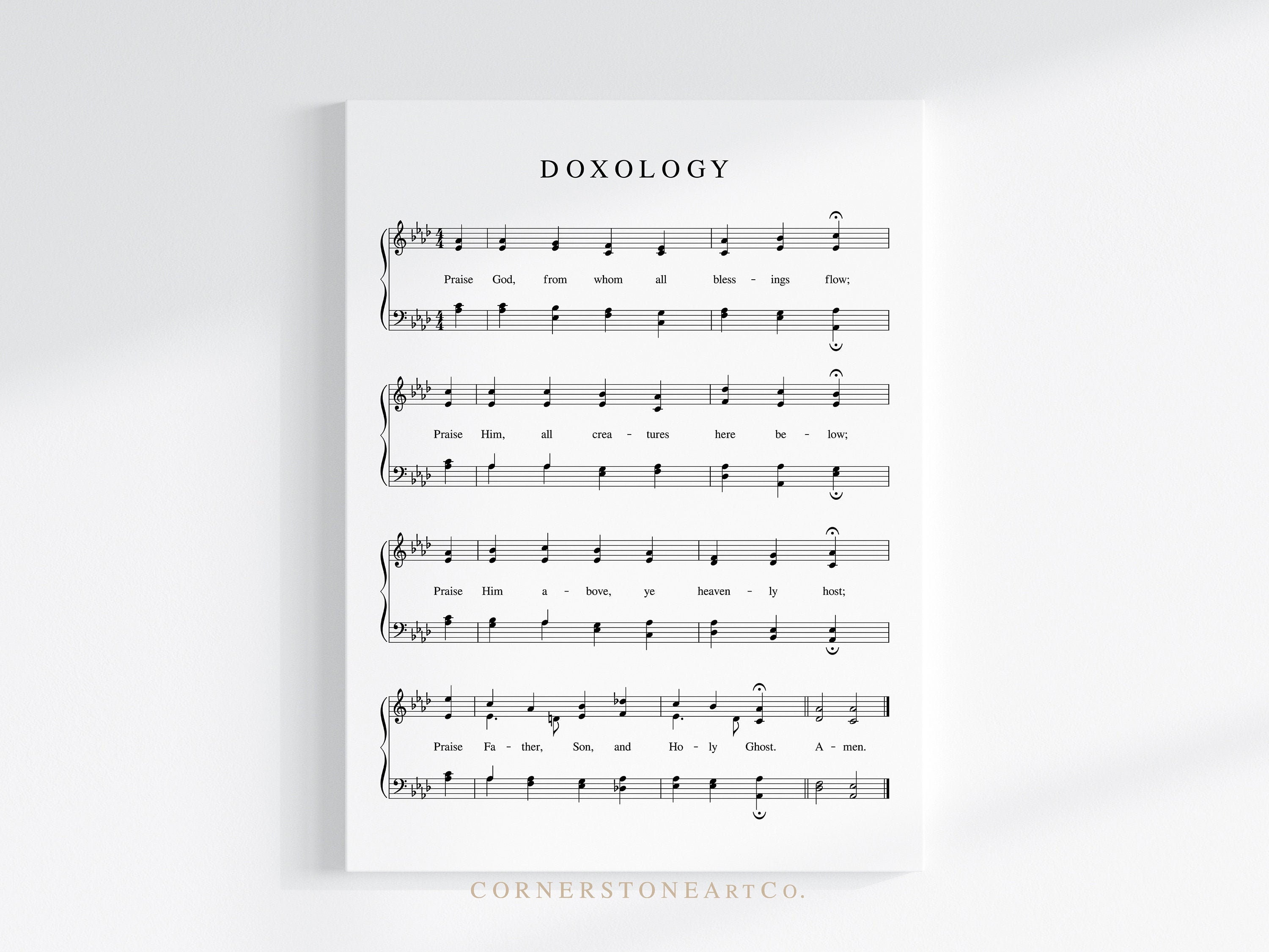 Doxology / Hymn Print / Hymn Wall Art / Hymn Sheet Music / Christian ...