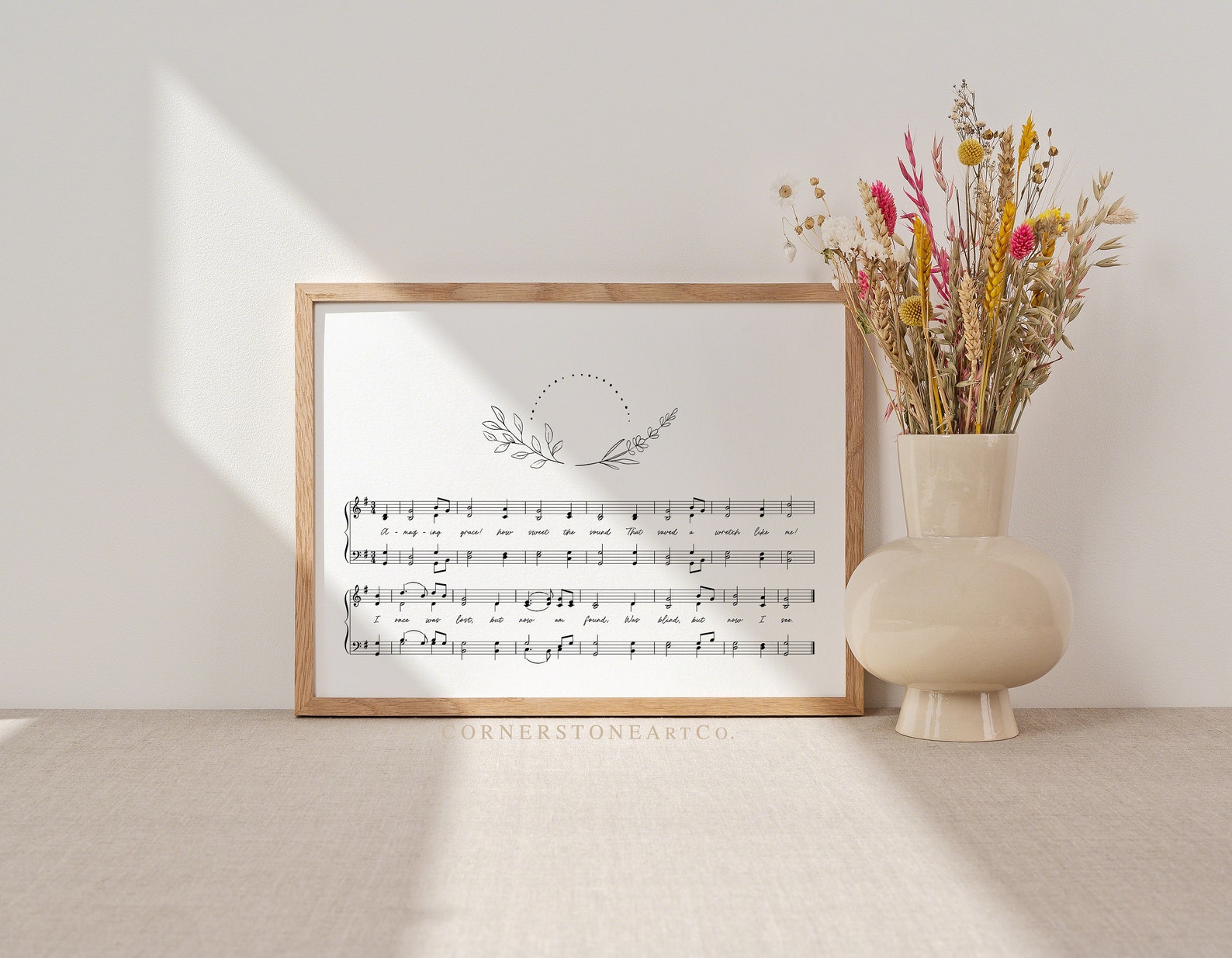 Amazing Grace / Modern Hymn Art / Hymn Wall Art / Hymn Print / - Etsy
