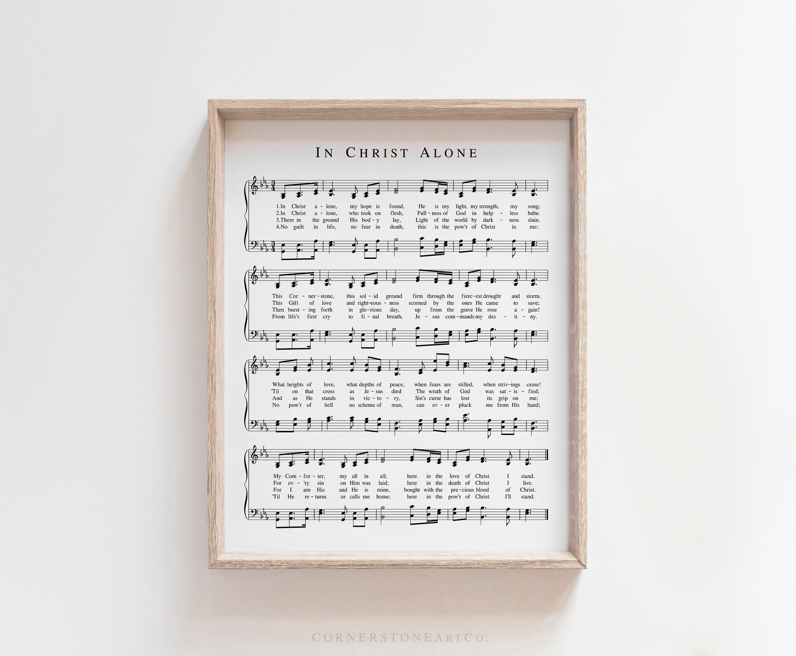 In Christ Alone / Hymn Print / Hymn Wall Art / Hymn Sheet - Etsy
