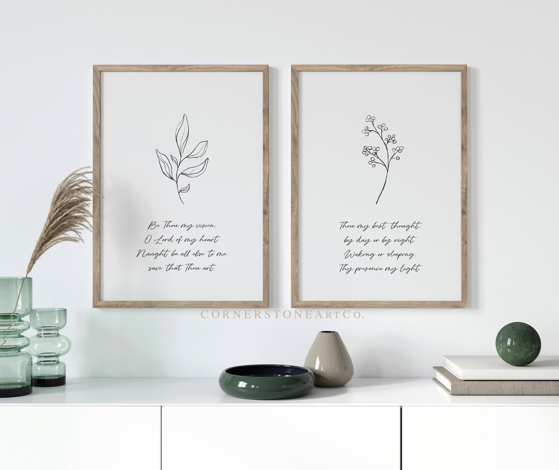 Be Thou My Vision Hymn Lyric Art / Hymn Wall Art / Hymn Print | Etsy