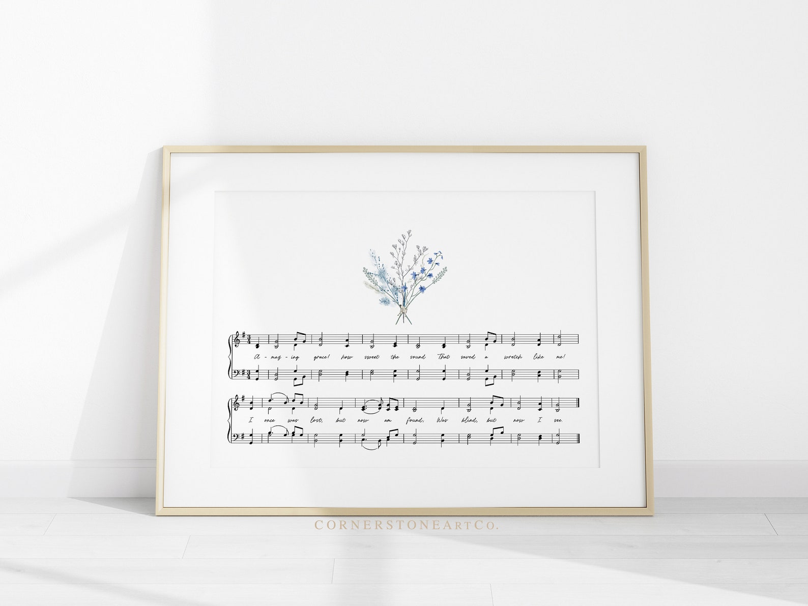 Amazing Grace / Modern Hymn Art / Hymn Wall Art / Hymn Print / | Etsy