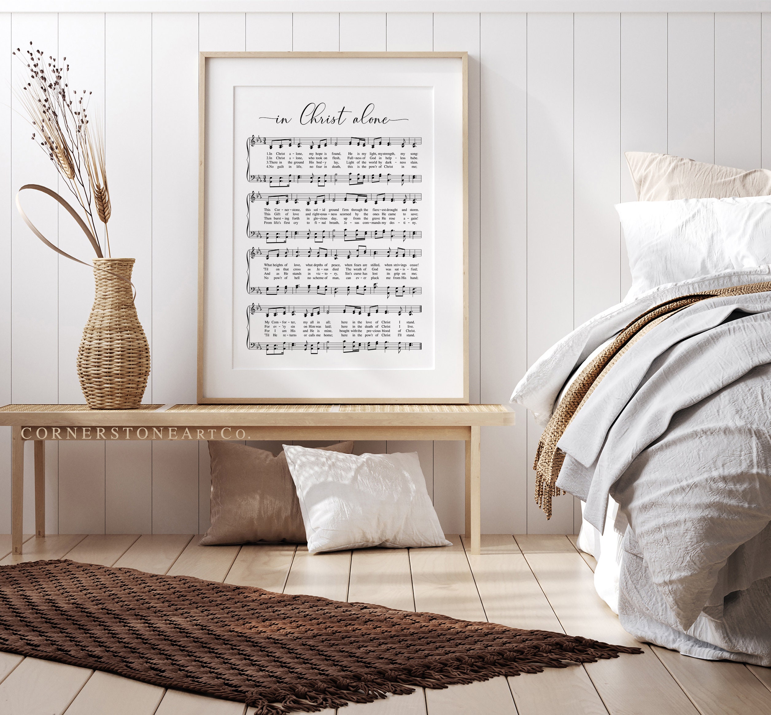 In Christ Alone / Hymn Prints / Hymn Wall Art / Hymn Decor / | Etsy