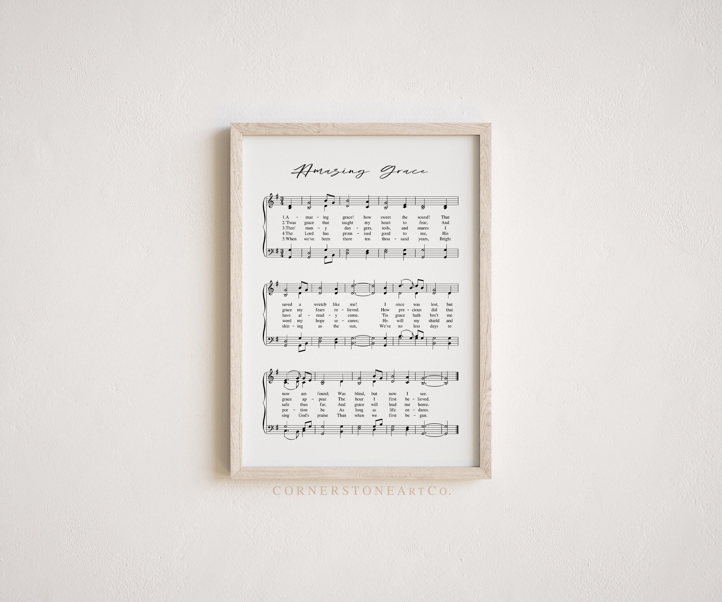 Amazing Grace / Hymn Wall Art / Hymn Print / Hymn Poster/ | Etsy