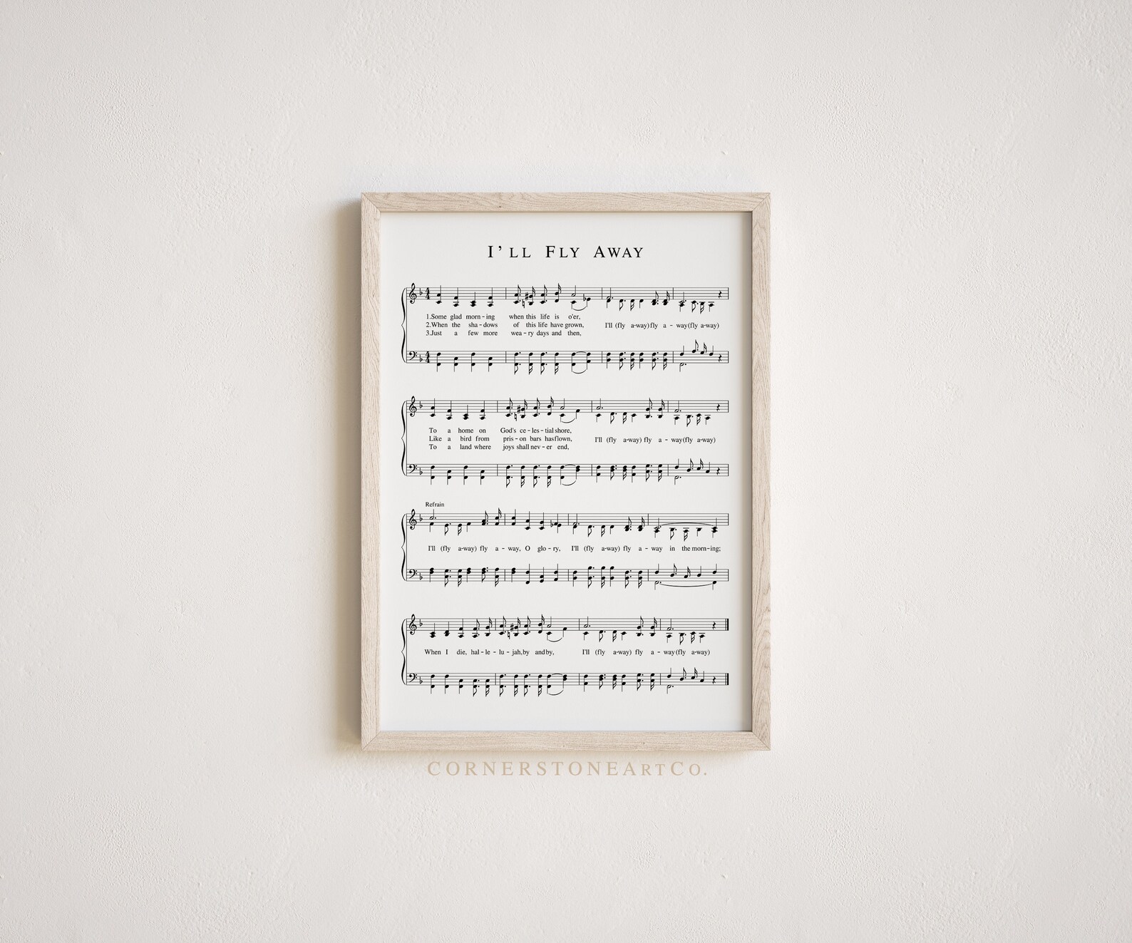 I'll Fly Away / Hymn Print / Hymn Wall Art / Hymn Sheet | Etsy