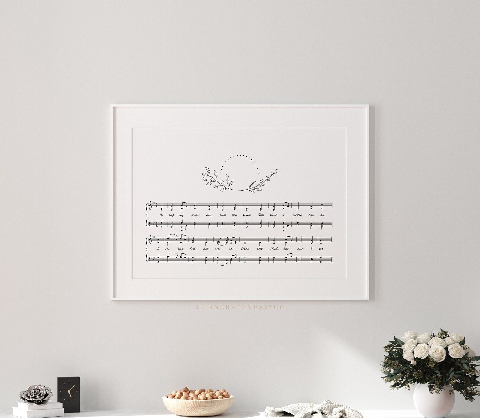 Amazing Grace / Modern Hymn Art / Hymn Wall Art / Hymn Print / - Etsy