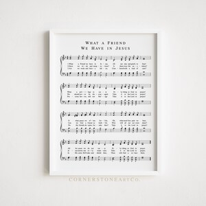 What a Friend We Have in Jesus Hymn Print / Hymn Wall Art / Hymn Sheet ...