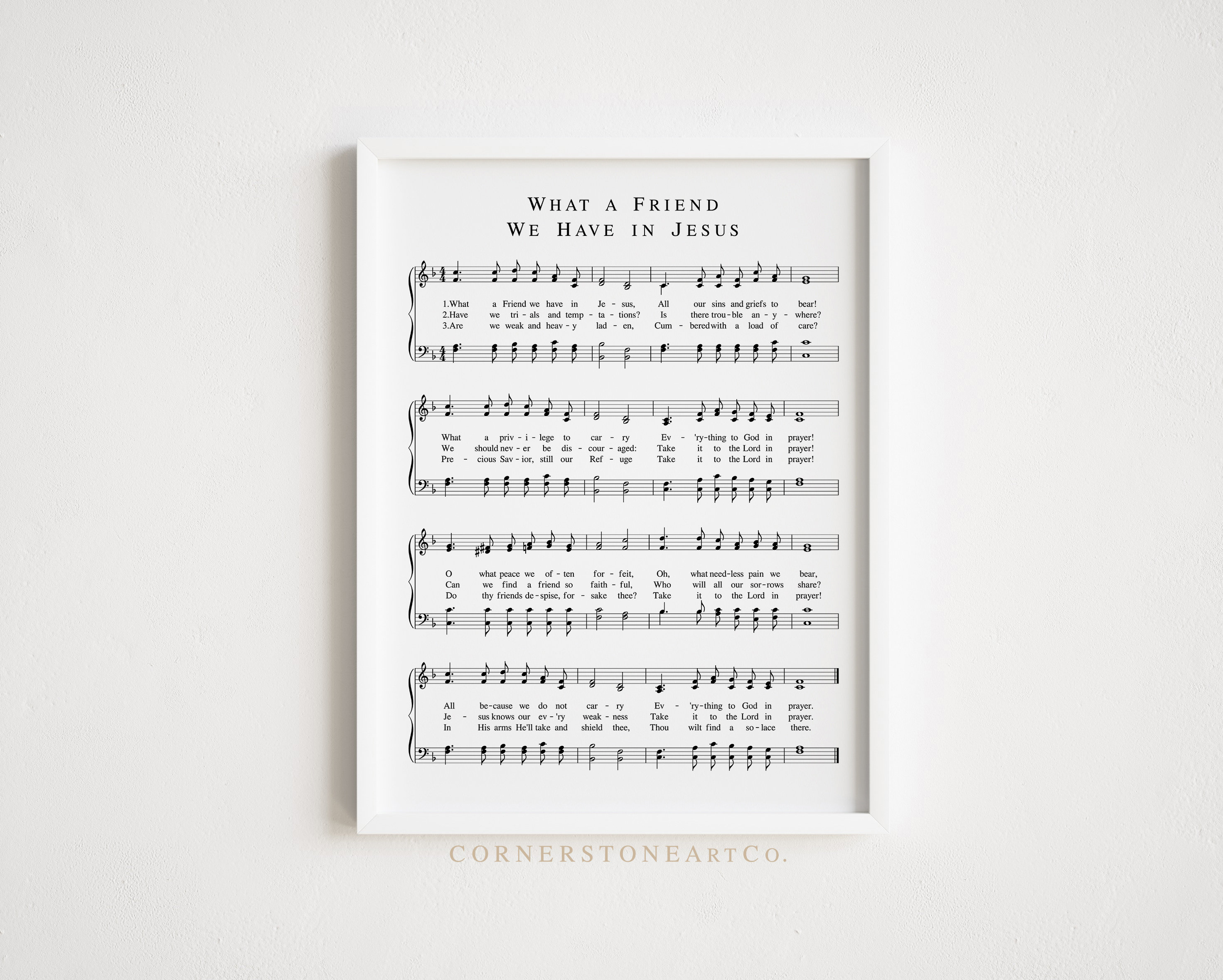 What a Friend We Have in Jesus Hymn Print / Hymn Wall Art / - Etsy UK
