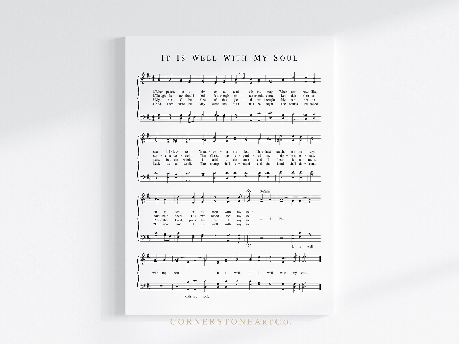 It is Well With My Soul Hymn Print Hymn Sheet Music Hymn | Etsy