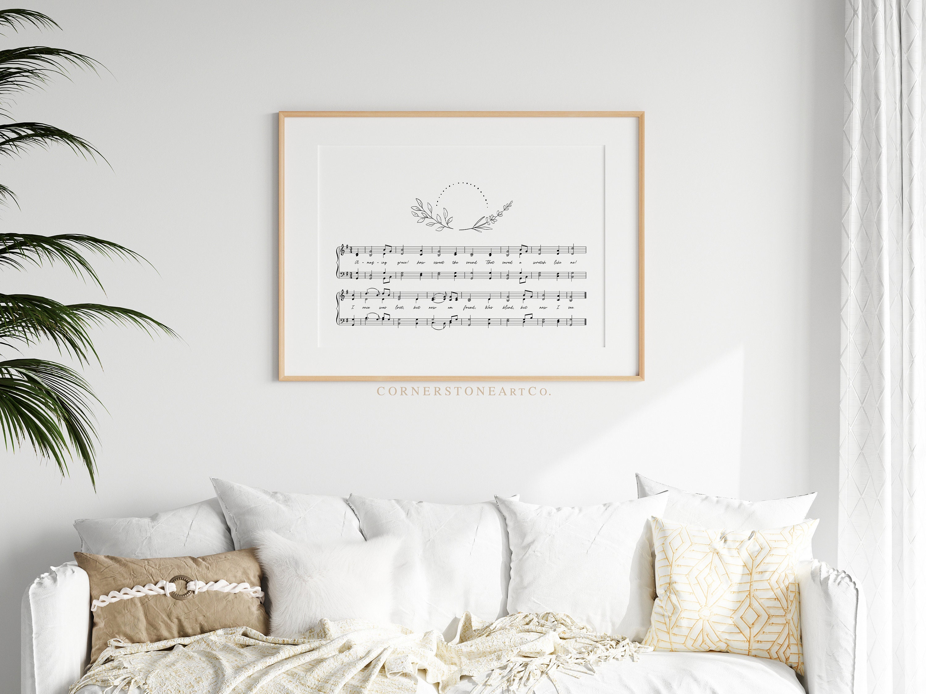 Amazing Grace / Modern Hymn Art / Hymn Wall Art / Hymn Print / - Etsy