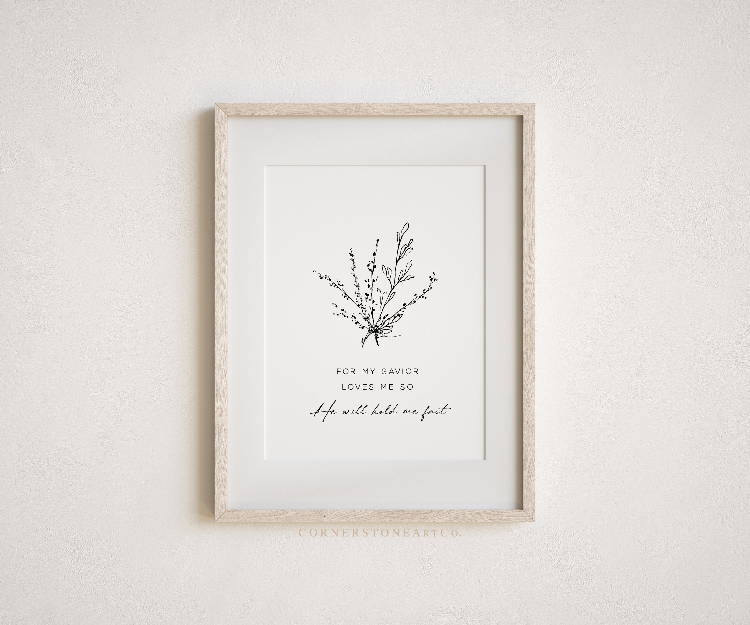 He Will Hold Me Fast / Christian Wall Art / Hymn Quote / Hymn | Etsy
