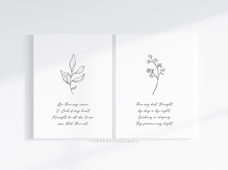 Be Thou My Vision Hymn Lyric Art / Hymn Wall Art / Hymn Print - Etsy
