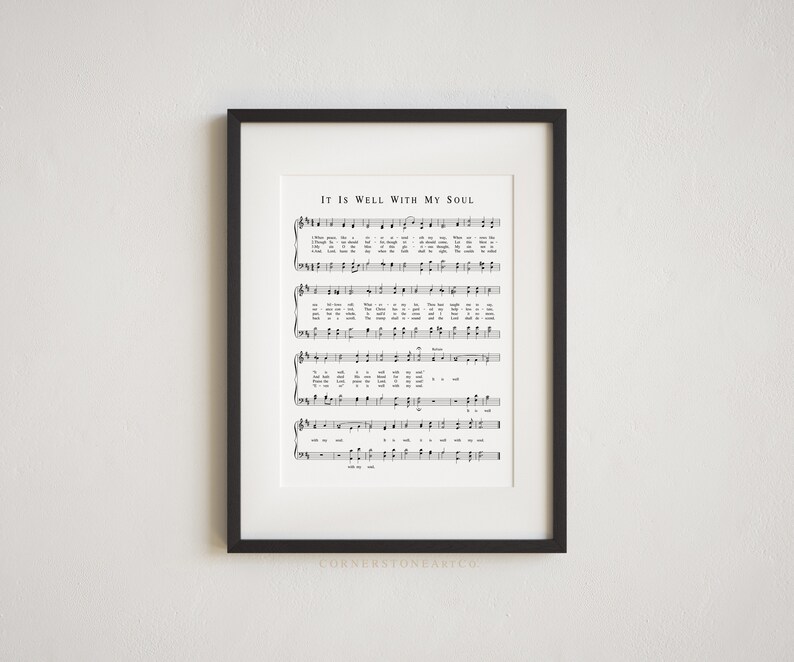 It is Well With My Soul Hymn Print Hymn Sheet Music Hymn - Etsy