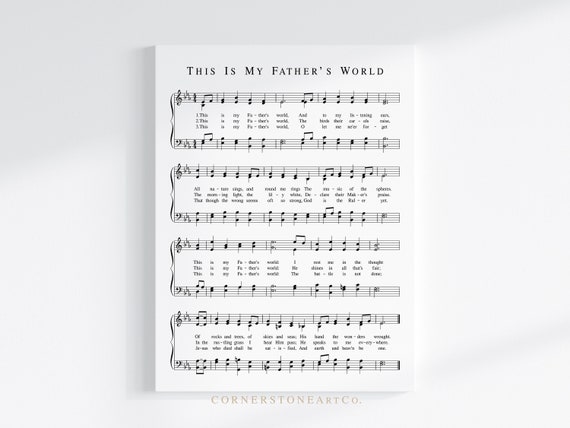 This is My Father's World Hymn Print / Hymn Wall Art / | Etsy