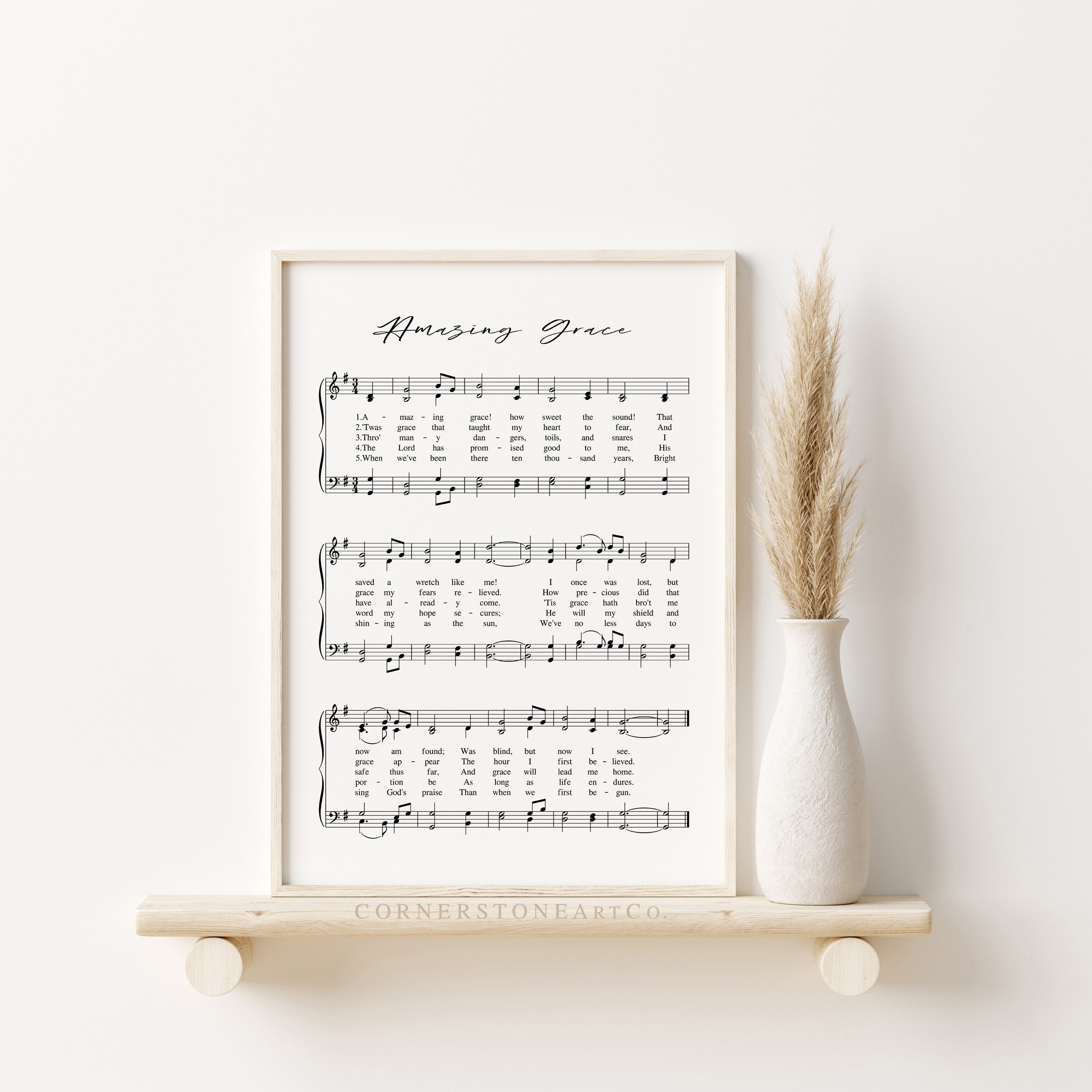 Amazing Grace / Hymn Wall Art / Hymn Print / Hymn Poster/ | Etsy