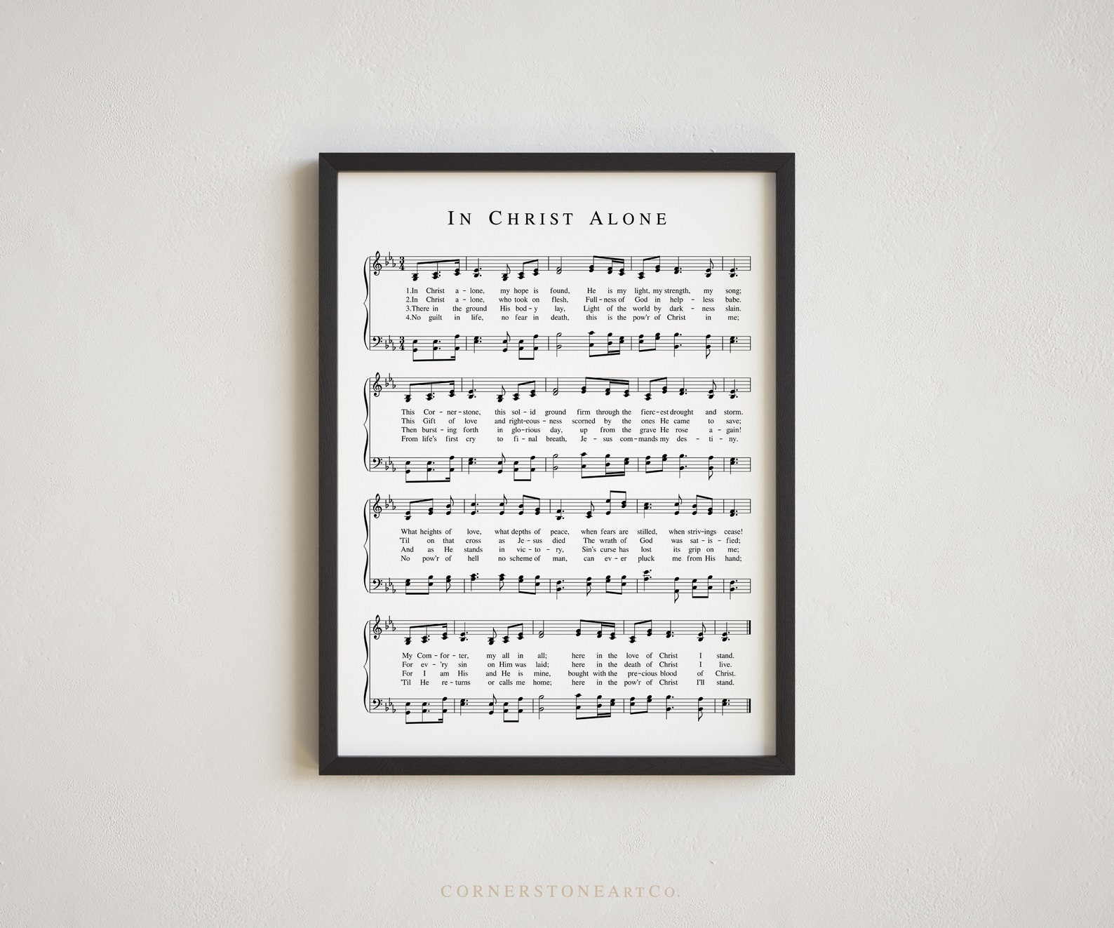 In Christ Alone / Hymn Print / Hymn Wall Art / Hymn Sheet | Etsy