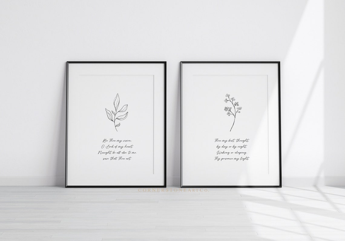 Be Thou My Vision Hymn Lyric Art / Hymn Wall Art / Hymn Print - Etsy