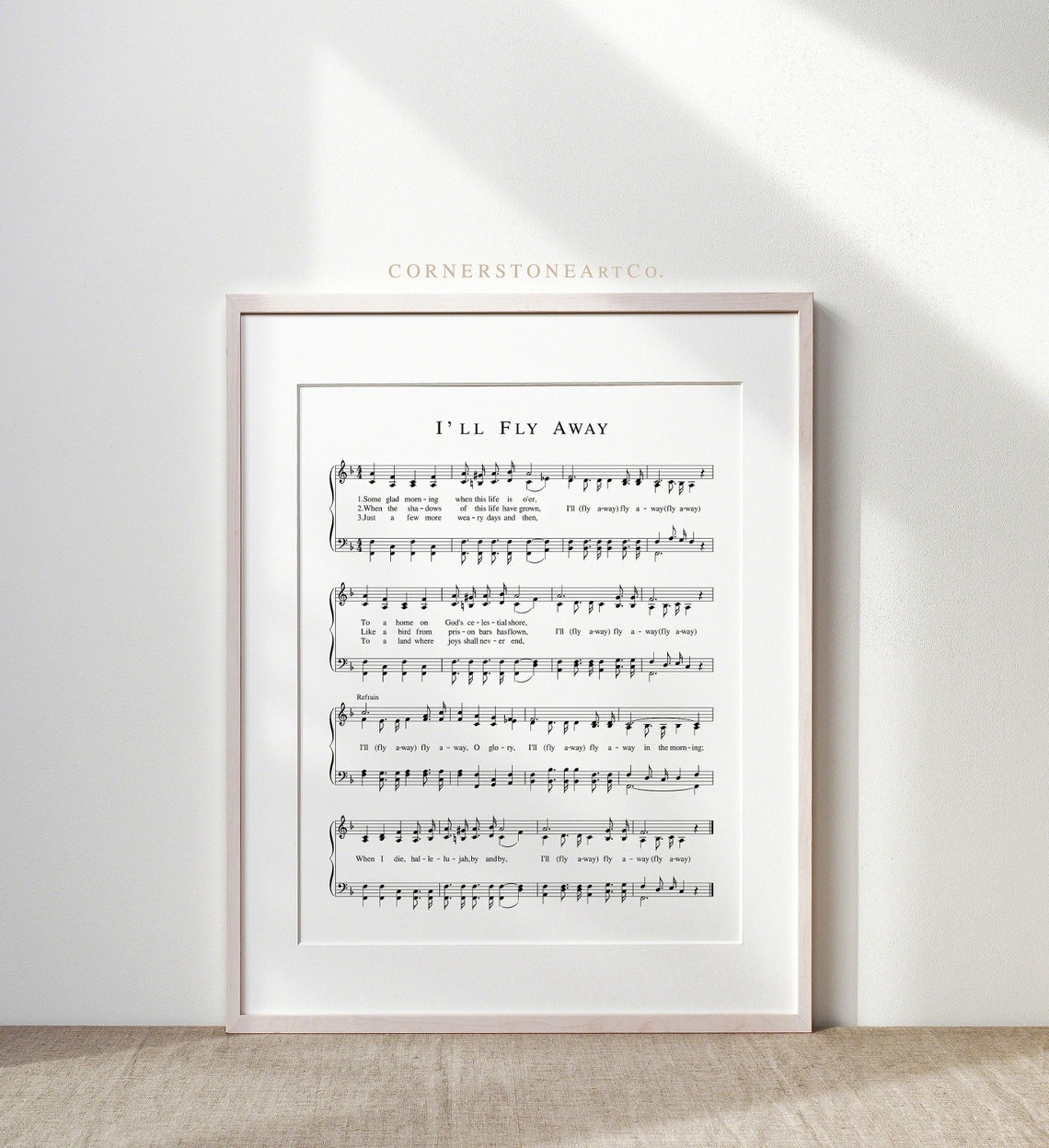 I'll Fly Away / Hymn Print / Hymn Wall Art / Hymn Sheet | Etsy