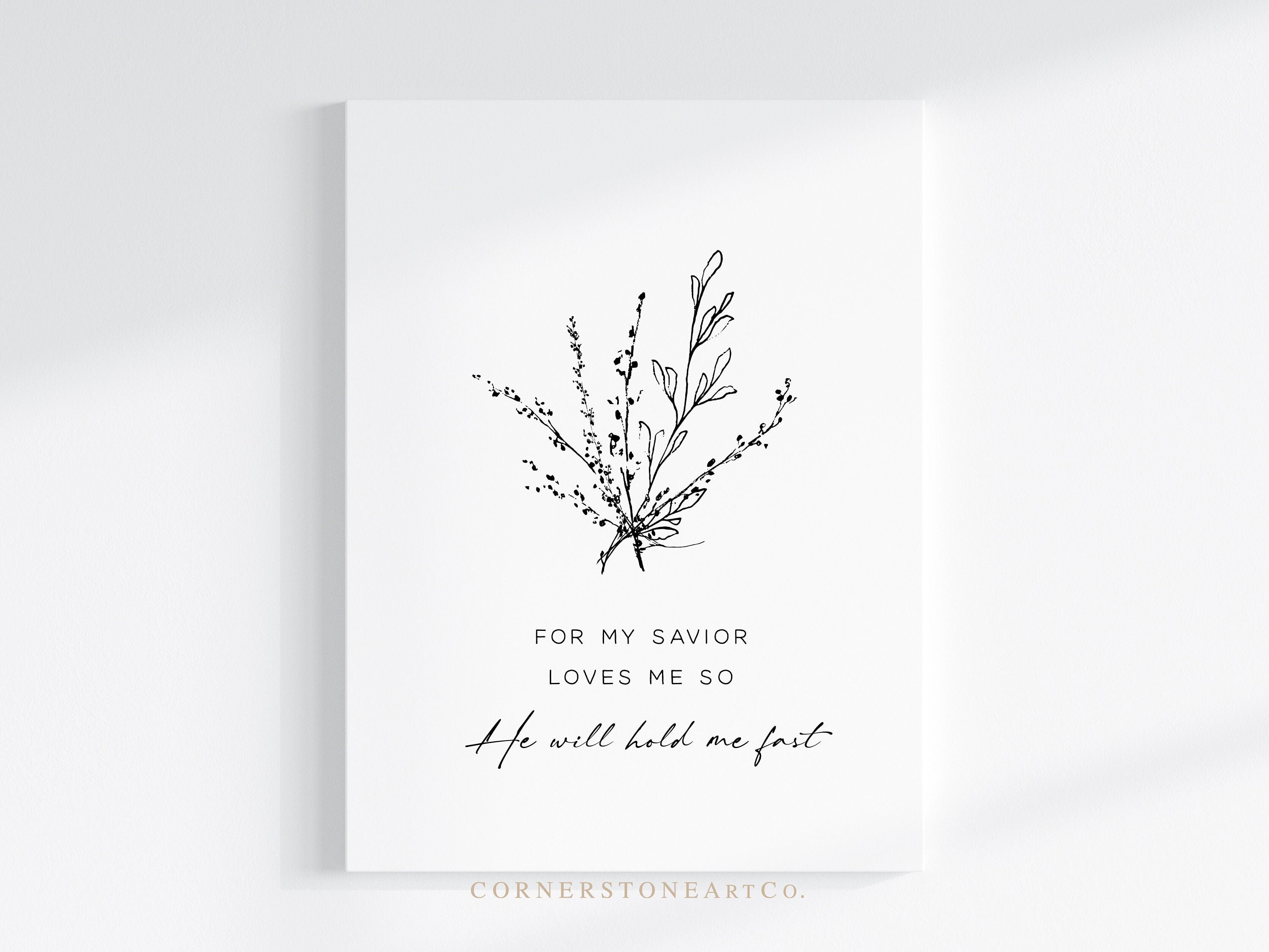 He Will Hold Me Fast / Christian Wall Art / Hymn Quote / Hymn | Etsy