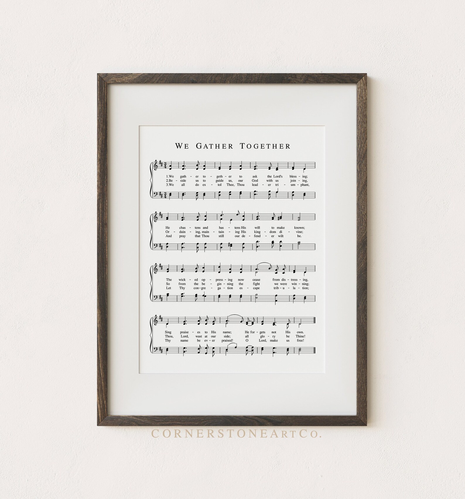 We Gather Together / Hymn Print / Hymn Wall Art / Thanksgiving - Etsy