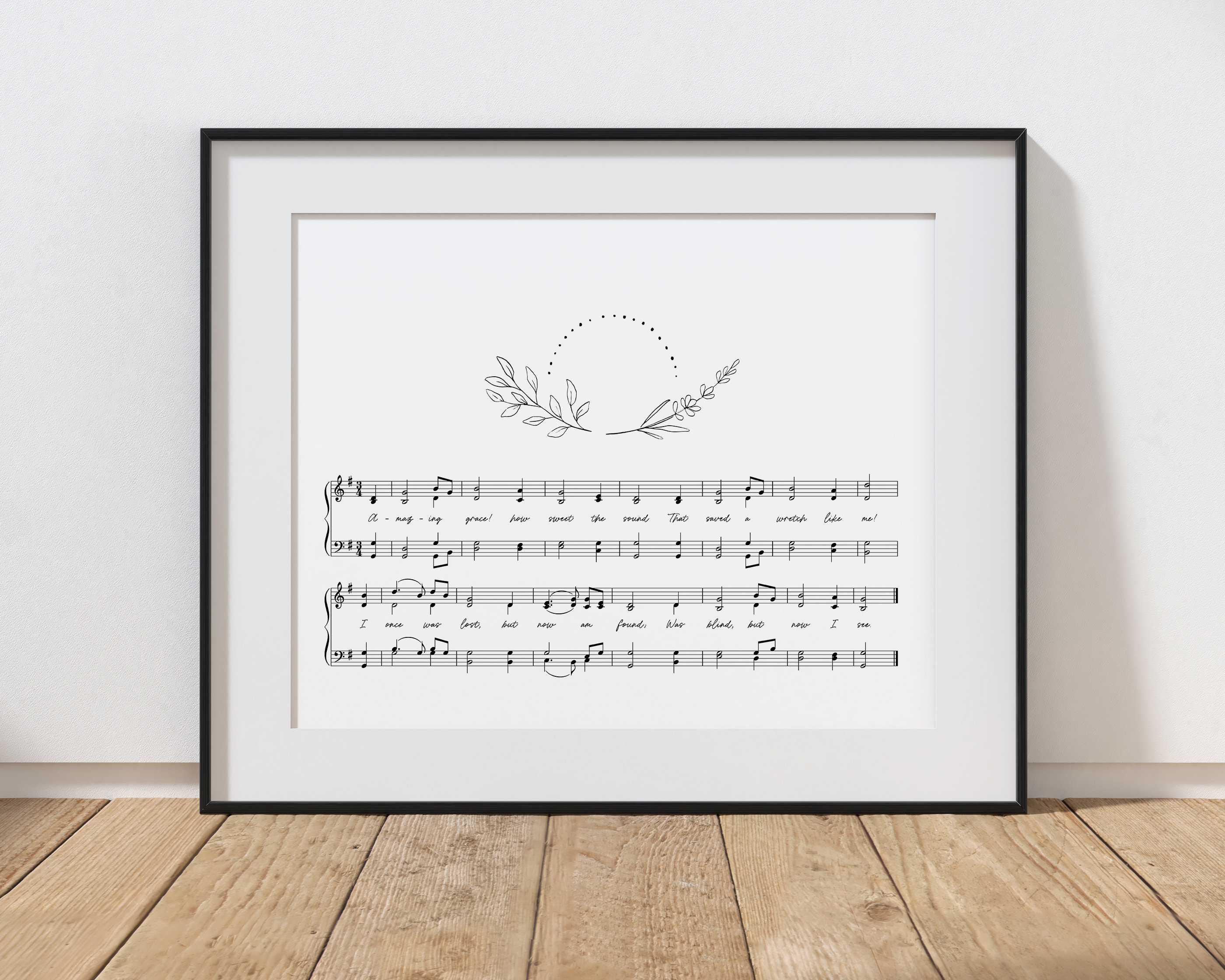 Amazing Grace / Modern Hymn Art / Hymn Wall Art / Hymn Print / - Etsy