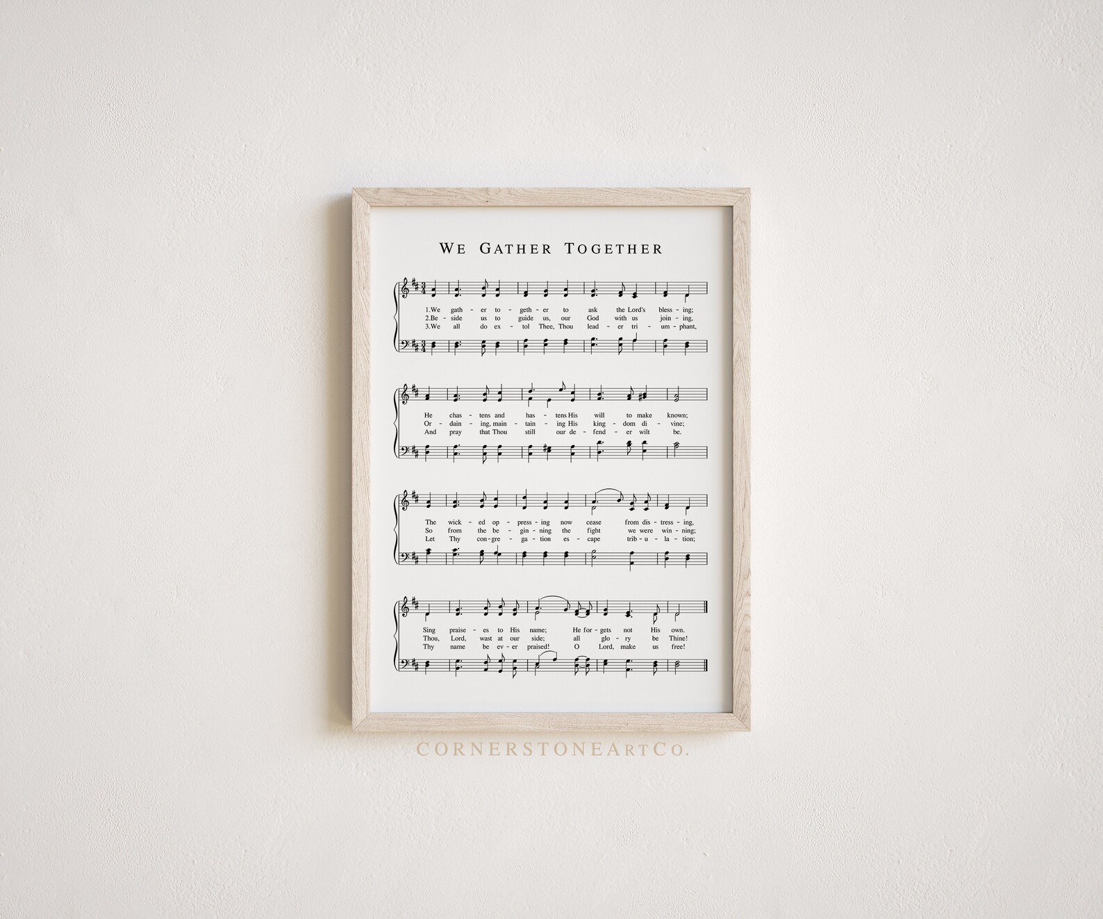 We Gather Together / Hymn Print / Hymn Wall Art / Thanksgiving - Etsy