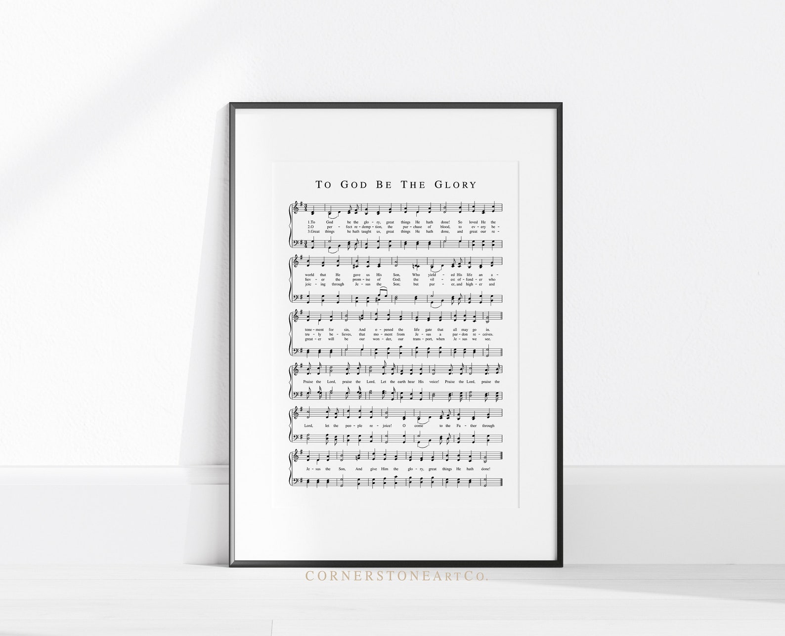 To God Be the Glory / Hymn Print / Hymn Wall Art / Hymn Sheet - Etsy
