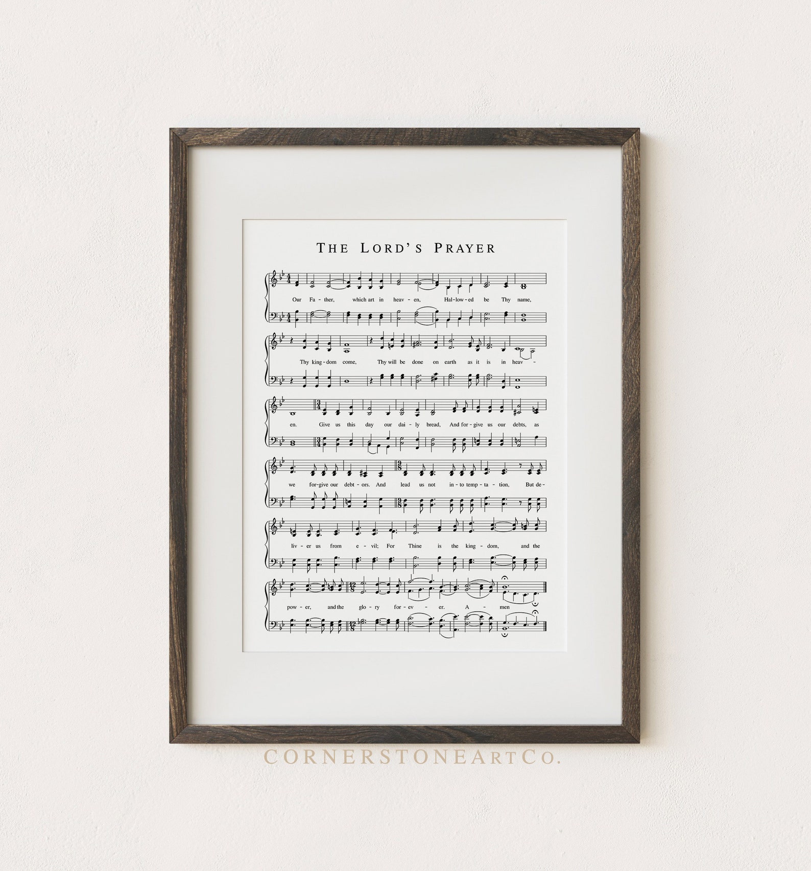 The Lord's Prayer Hymn / Hymn Print / Hymn Wall Art / Hymn | Etsy