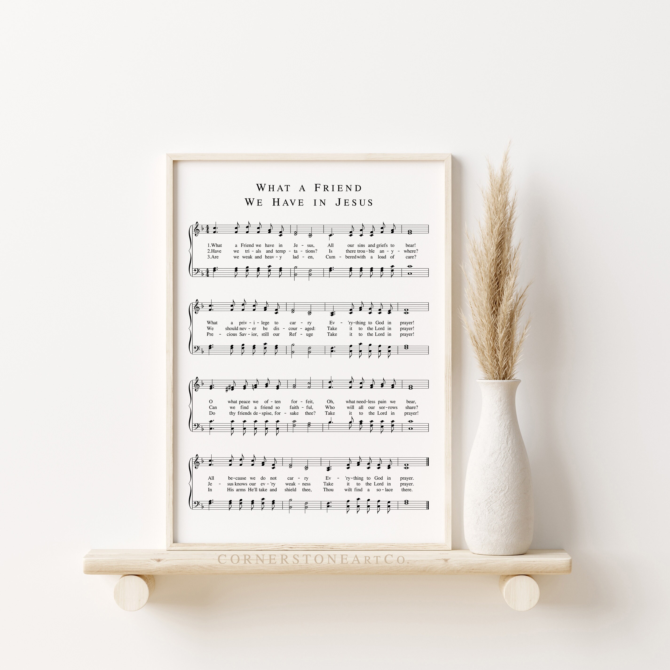 What a Friend We Have in Jesus Hymn Print / Hymn Wall Art / - Etsy UK