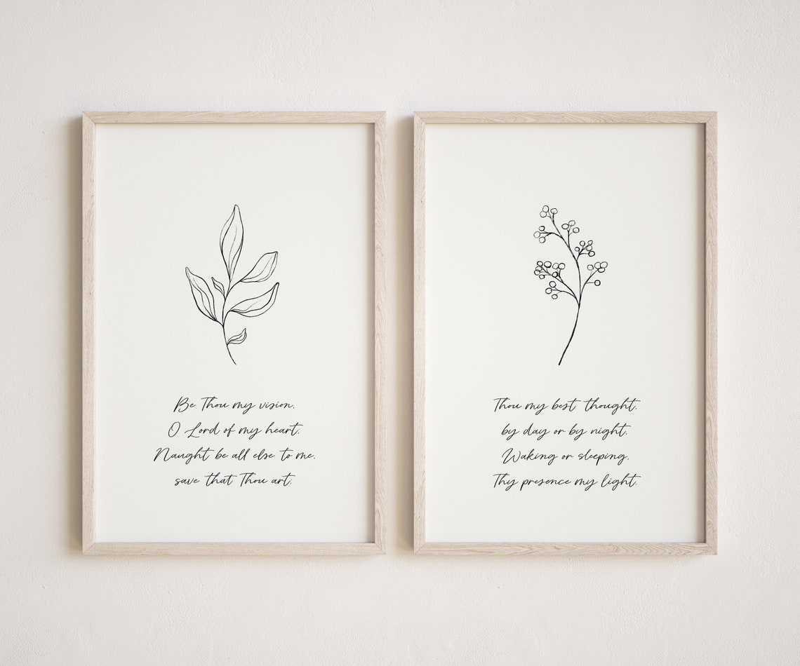 Be Thou My Vision Hymn Lyric Art / Hymn Wall Art / Hymn Print - Etsy