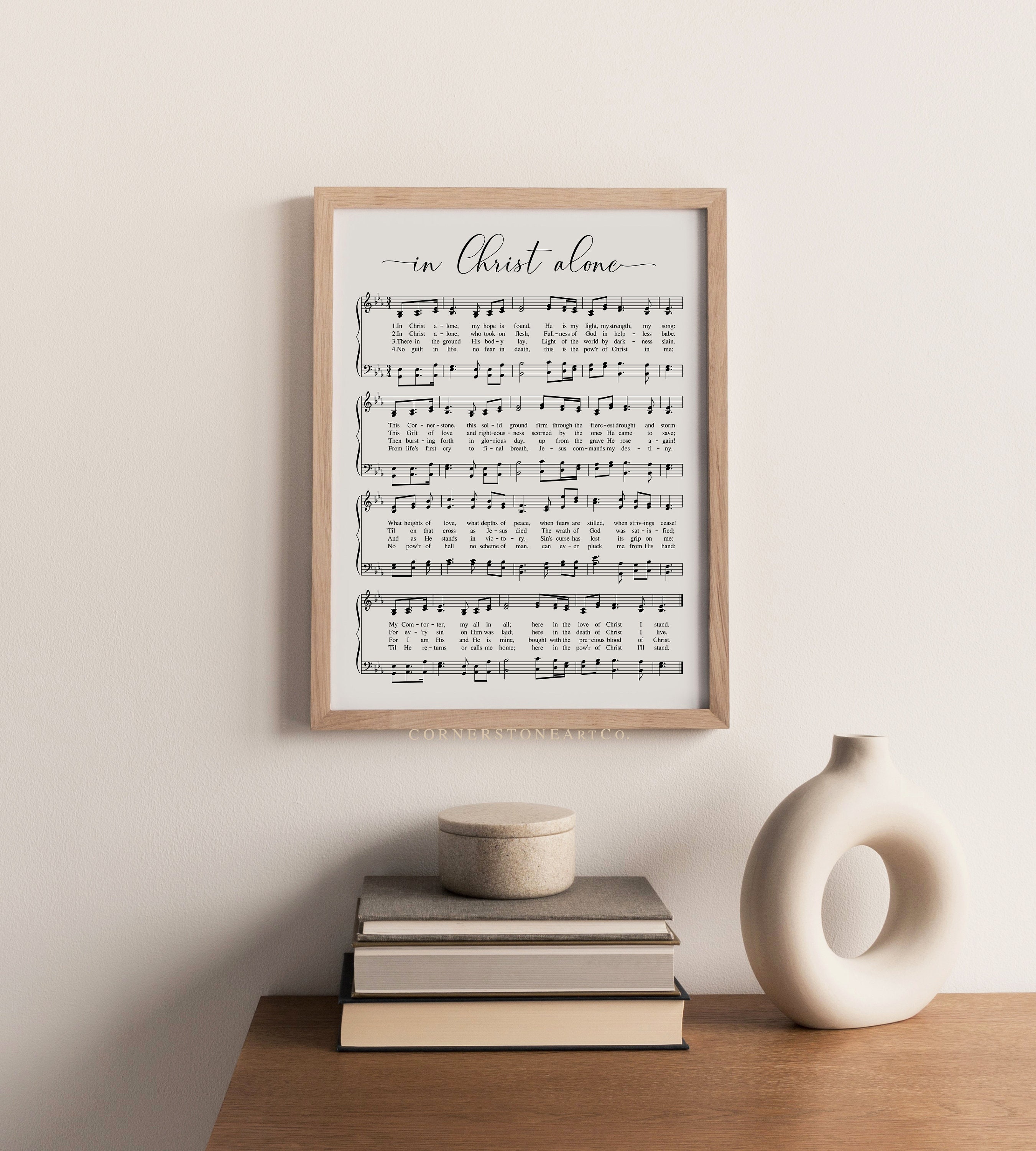 In Christ Alone / Hymn Prints / Hymn Wall Art / Hymn Decor / | Etsy