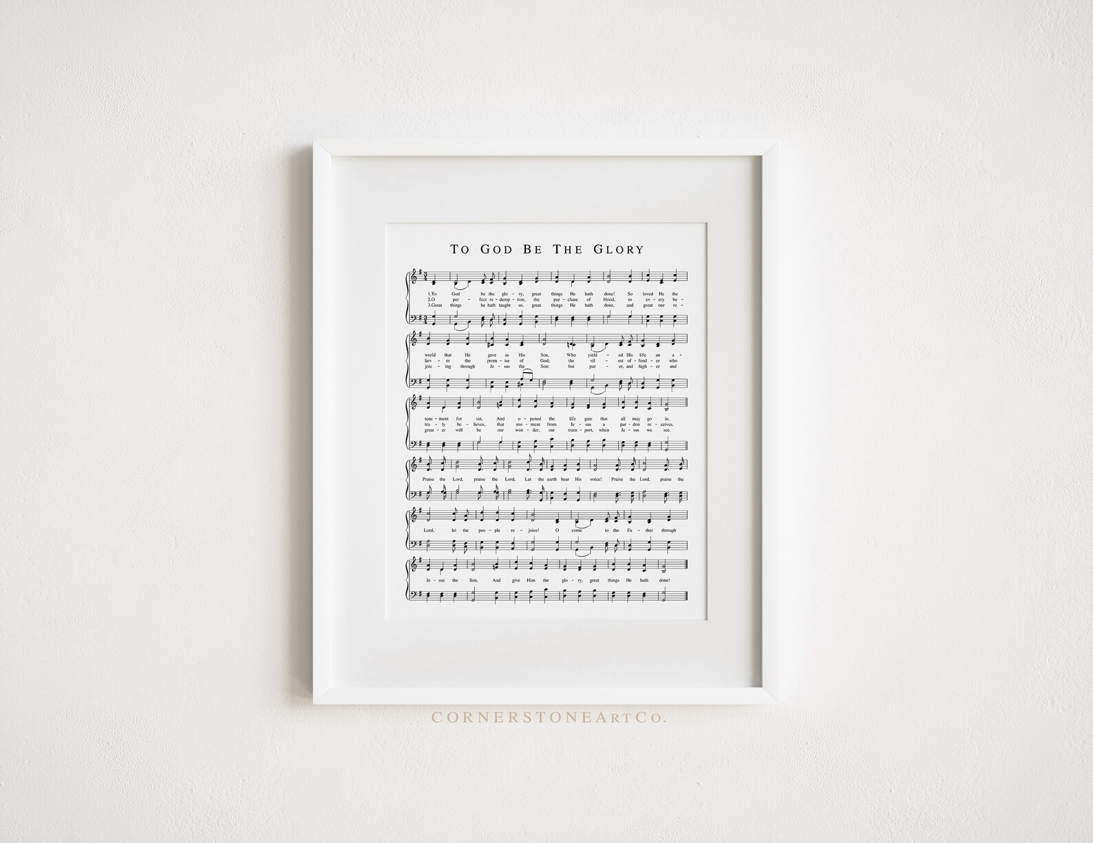 To God Be the Glory / Hymn Print / Hymn Wall Art / Hymn Sheet - Etsy